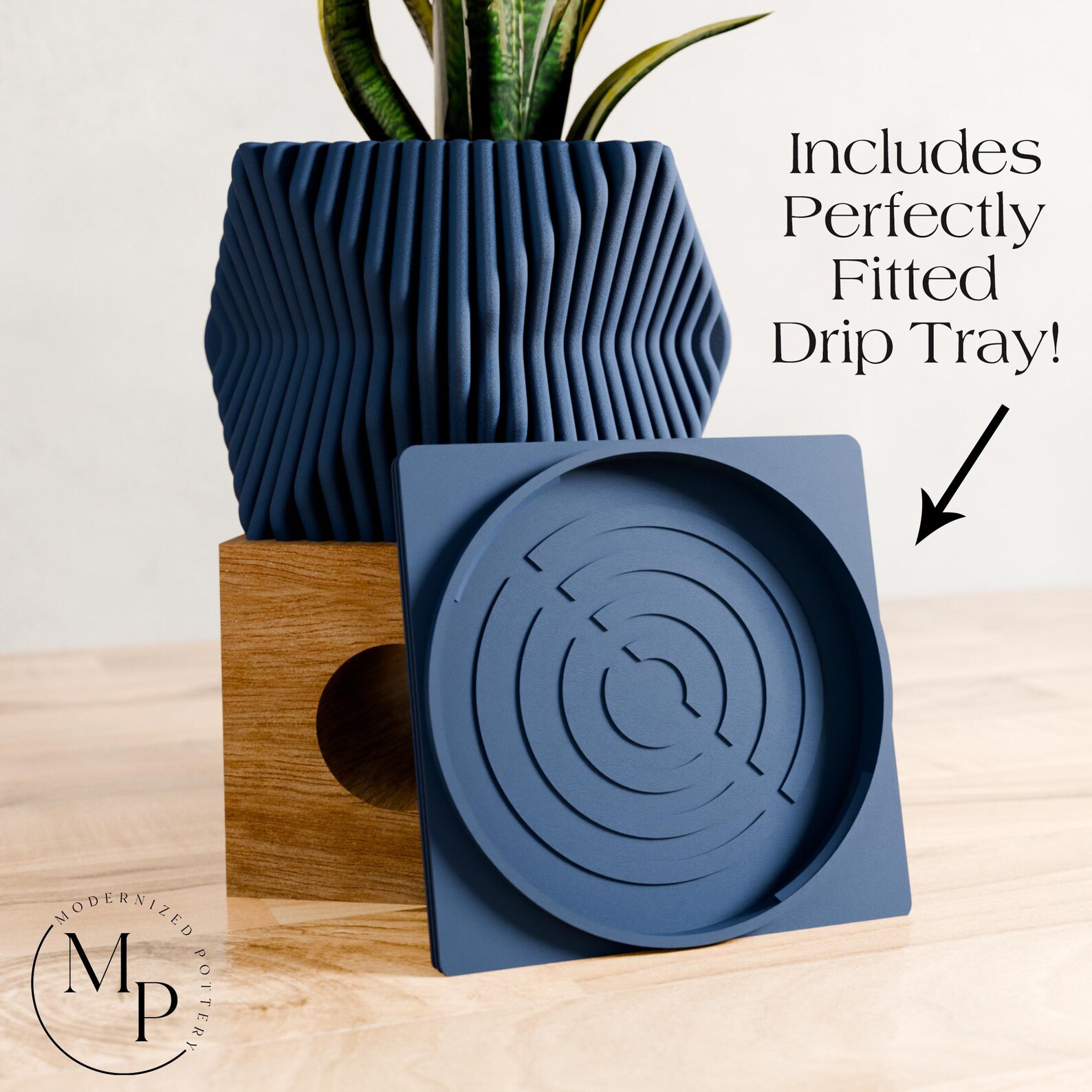 Indoor TIDE Planter, 9 Color Options, Unique 3D Printed Plant Pot With ...
