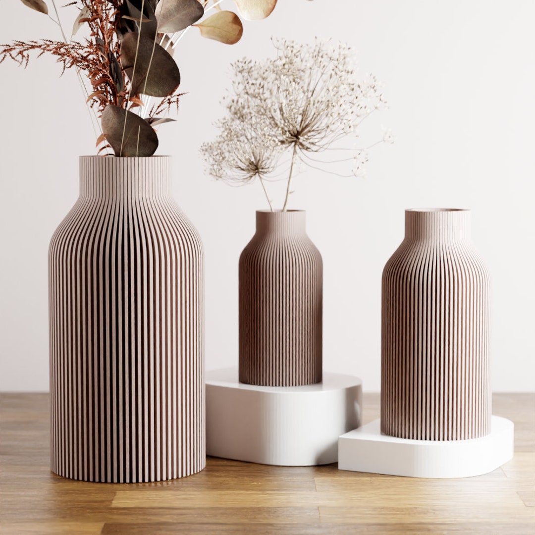 LARGE off White Vase "bottle" - Sleek Design - Original and Striking ...