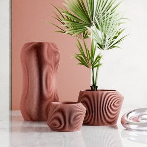3D Textured Wood Planter With Customizable Size & Color! Comes With ...