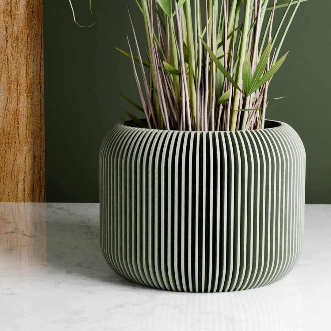 Indoor Planter Pot, 3D Printed Planter, Modern Home Decor Planter With ...