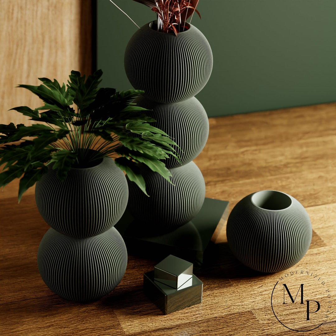 Sage Green bubble Vase Waterproof 3D Vase Unique and Fun Decor Great ...