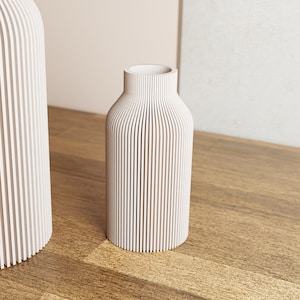 LARGE off White Vase "bottle" - Sleek Design - Original and Striking ...