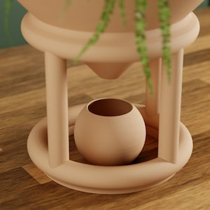 The FUNNEL Planter With Stand and Water Catch for Indoor House Plants ...