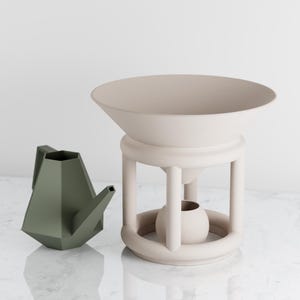 The FUNNEL Planter With Stand and Water Catch for Indoor House Plants ...