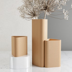 Unique Textured Vase "triangle" Modern & Minimalist 3D Printed Vase for ...