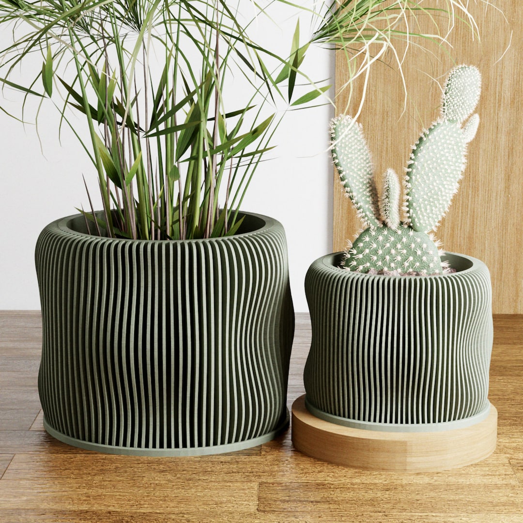 Bubbly Planter | 3D Printed Planter With Drip Tray, Drainage, and ...