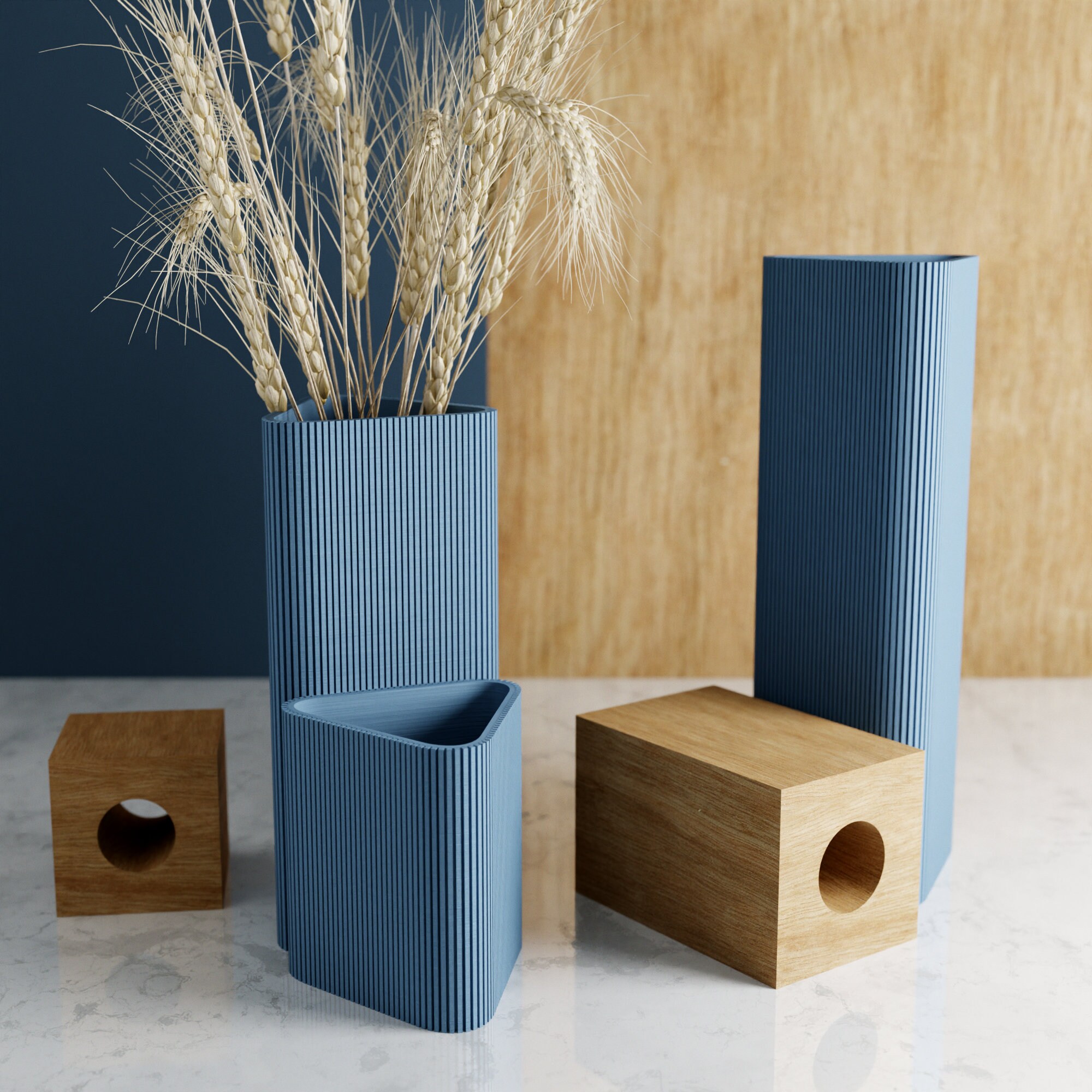 Unique Textured Vase "triangle" Modern & Minimalist 3D Printed Vase for ...