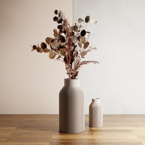 LARGE off White Vase "bottle" - Sleek Design - Original and Striking ...