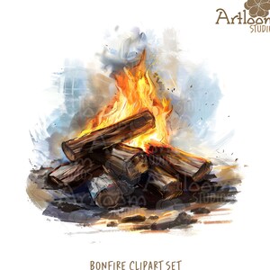 10 Bonfire Clip Art Printable Watercolor Bonfire Images High-quality ...