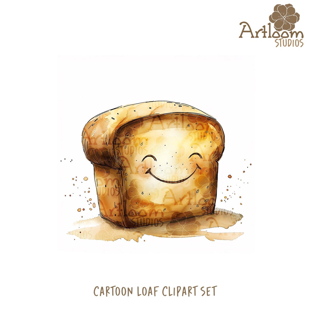 10 Cartoon Loaf Clip Art Printable Watercolor Cartoon Loaf Images High ...