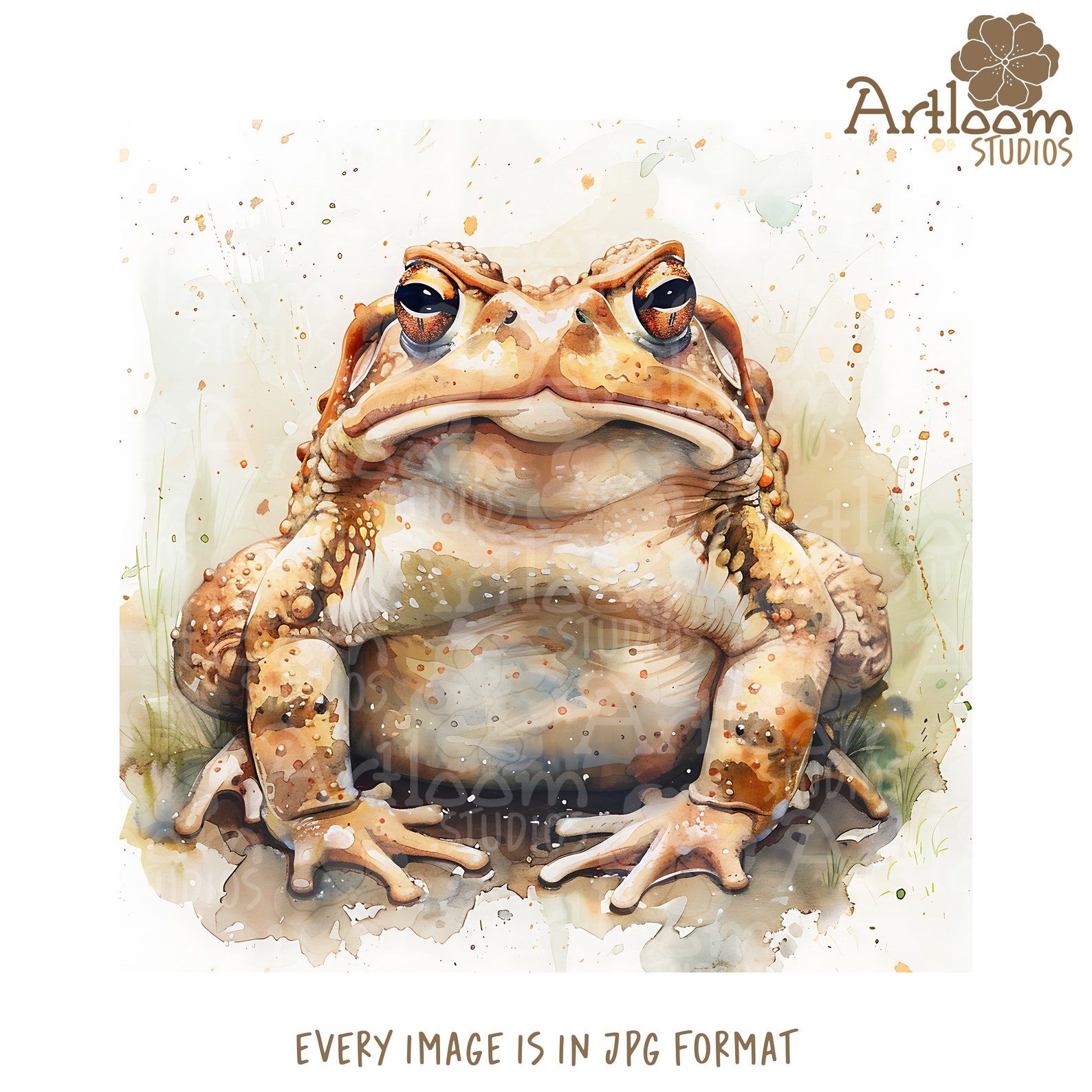 10 Adorable Toad Clip Art Printable Watercolor Adorable Toads High ...