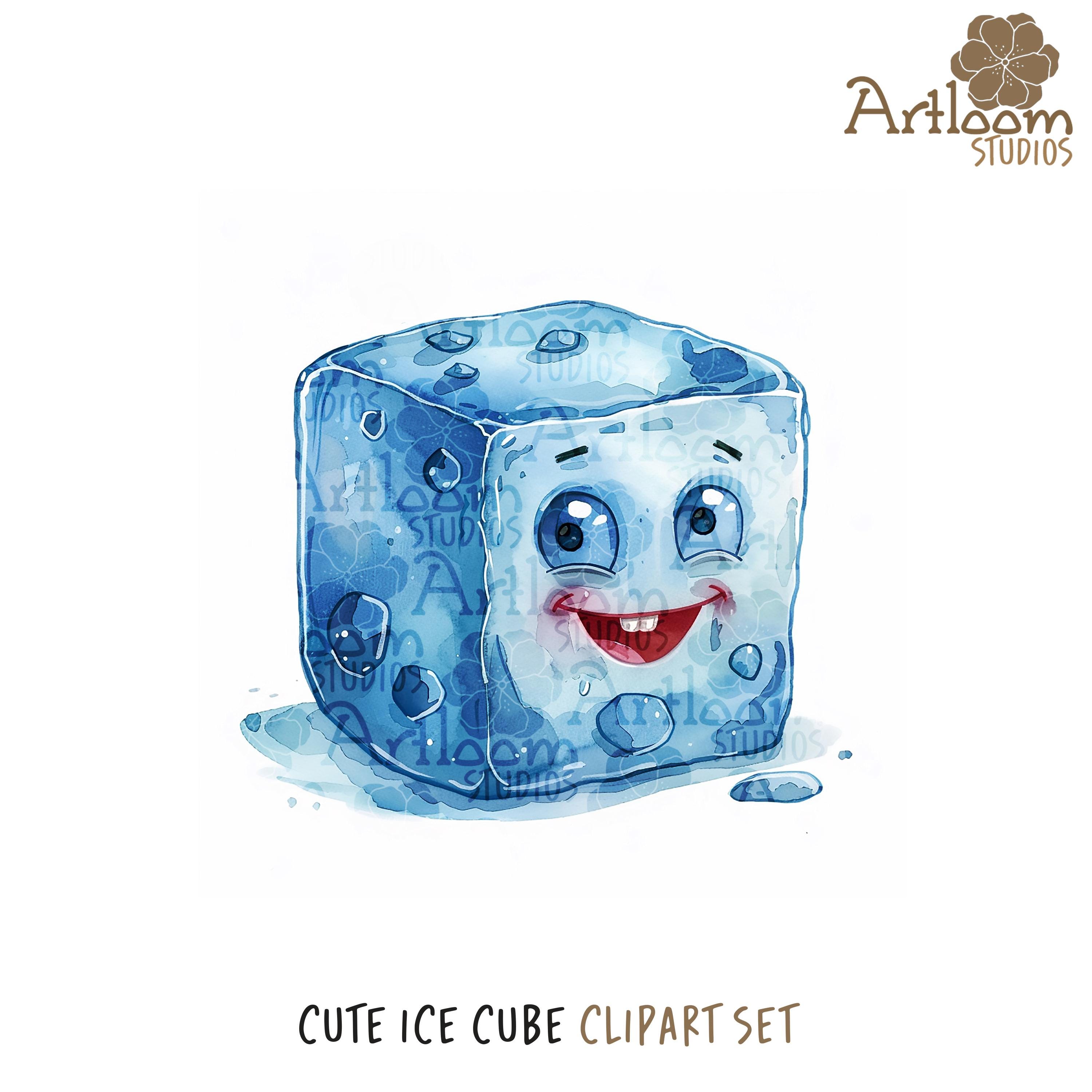 11 Cute Ice Cube Clip Art Printable Watercolor Ice Cube Images High ...