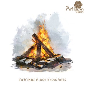 10 Bonfire Clip Art Printable Watercolor Bonfire Images High-quality ...