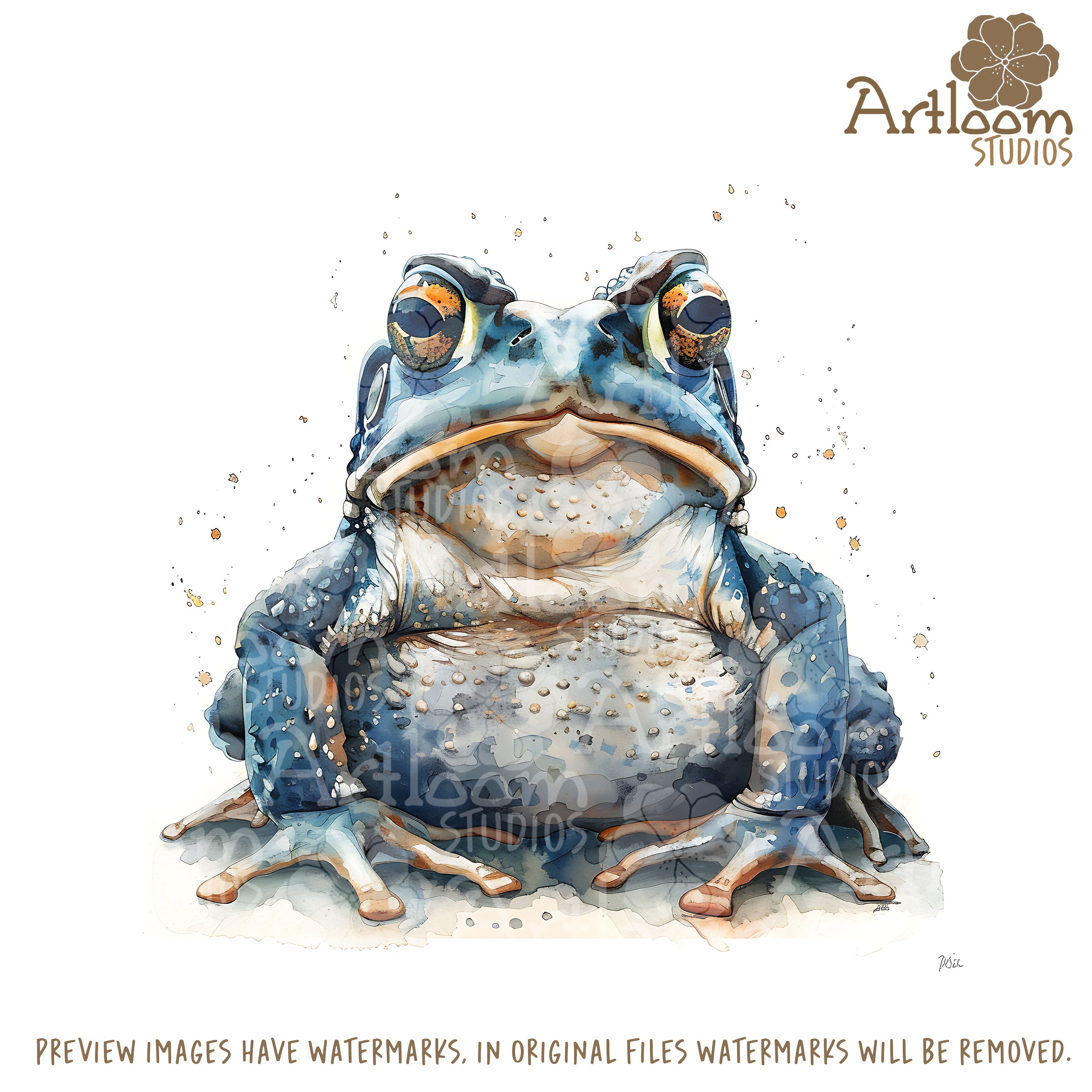 10 Adorable Toad Clip Art Printable Watercolor Adorable Toads High ...