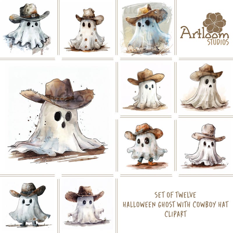 Ghost With Cowboy Hat - Etsy