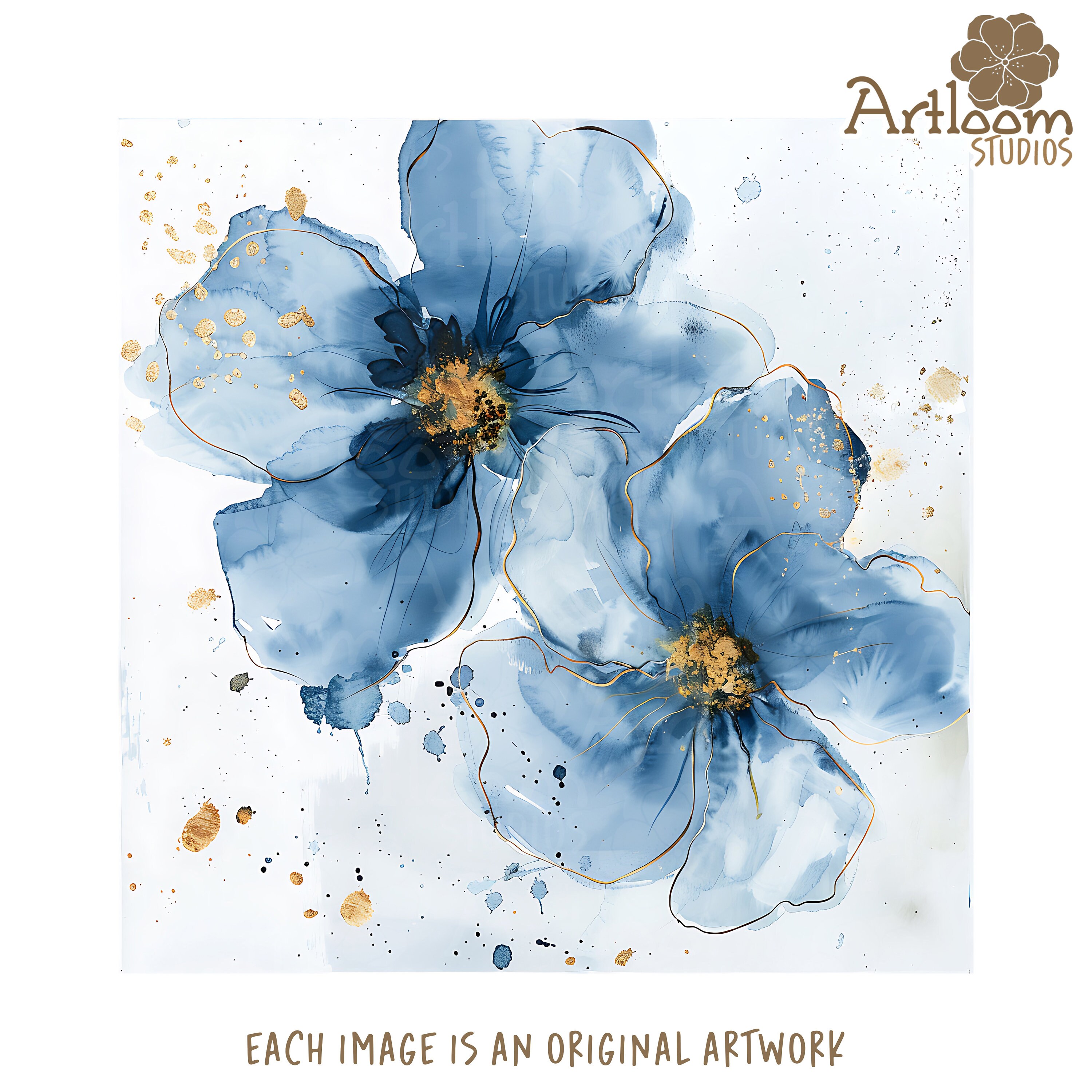 09 Abstract Flowers Clip Art Printable Watercolor Abstract Flowers High ...