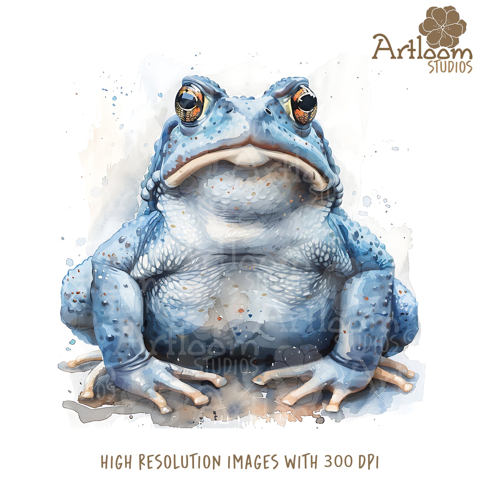 Adorable Toad Clipart Set 10 Printable Watercolor Adorable Toads High ...
