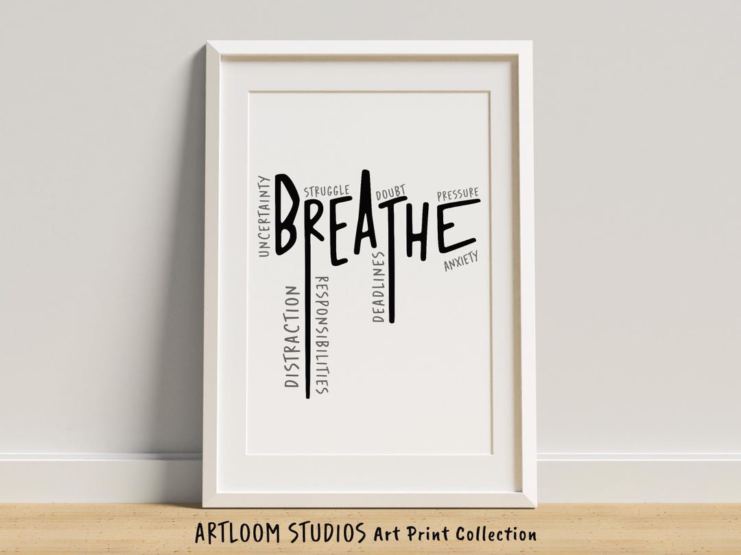 Breathe Printable Art. Printable Quote. Printable Art. Just Breathe ...