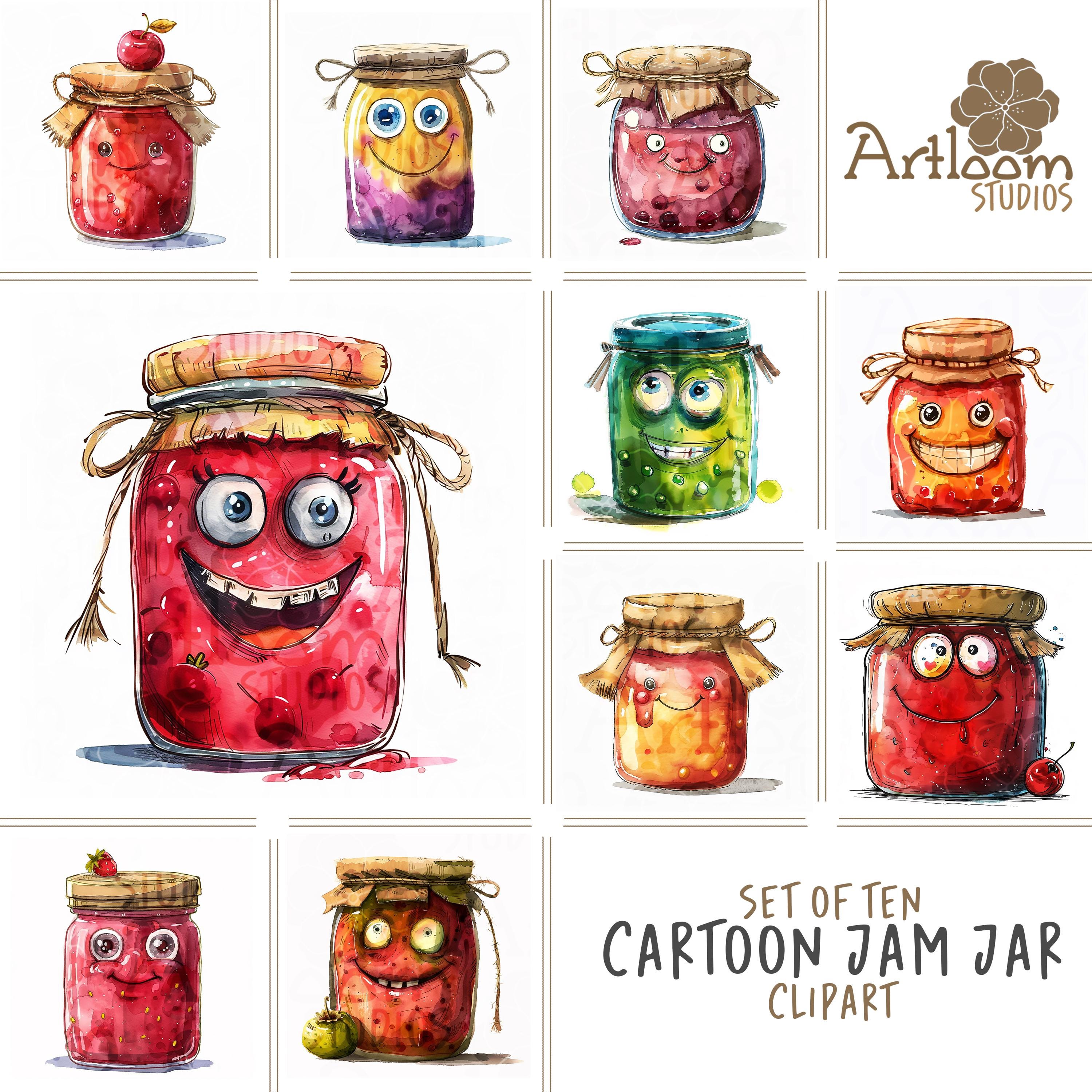 10 Cartoon Jam Jar Clip Art Printable Jam Jar Images High-quality ...