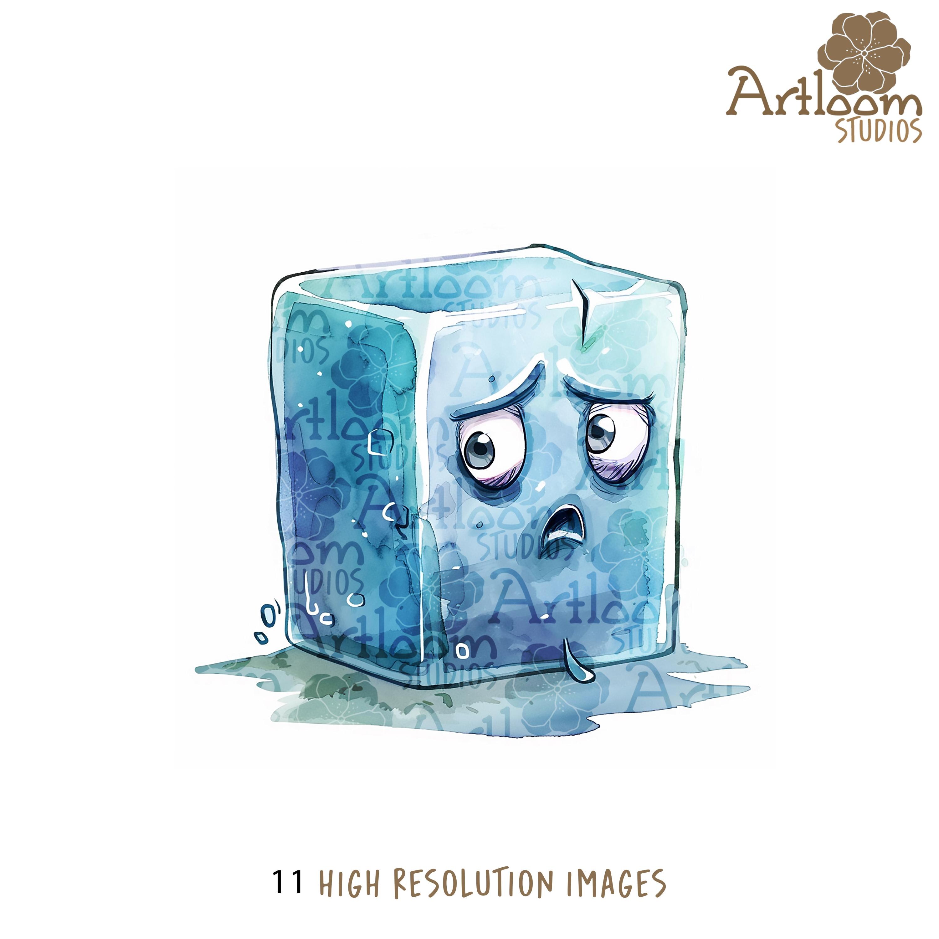 11 Cute Ice Cube Clip Art Printable Watercolor Ice Cube Images High ...