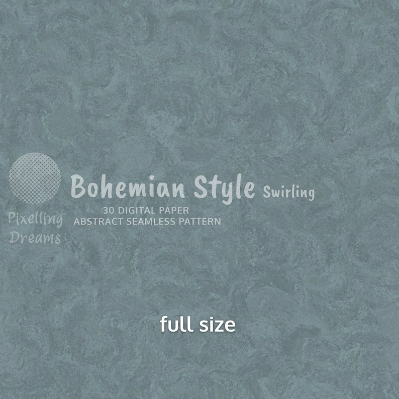 Boho Style Swirling Digital Paper, Abstract Nature Seamless Patterns ...