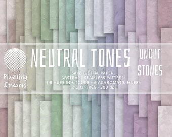 Boho Style Swirling Digital Paper, Abstract Nature Seamless Patterns ...