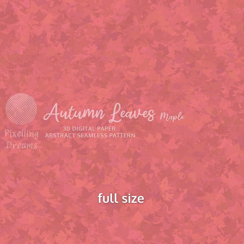 Autumn Leaves Digital Paper, Maple Leaves Abstract Nature Seamless ...