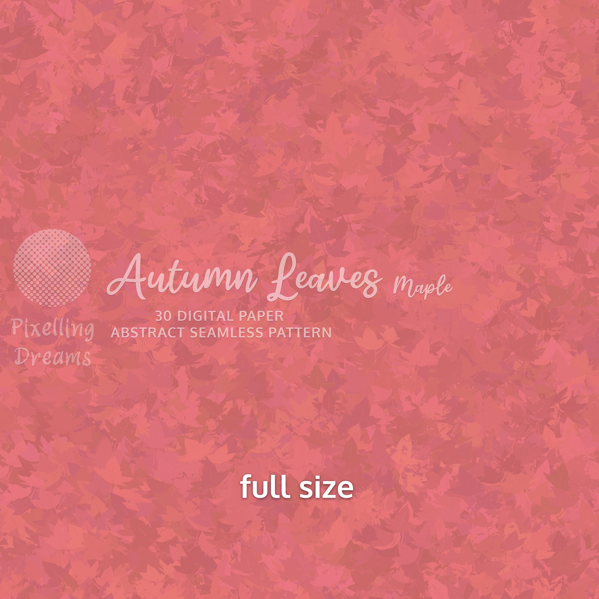 Autumn Leaves Digital Paper, Maple Leaves Abstract Nature Seamless ...