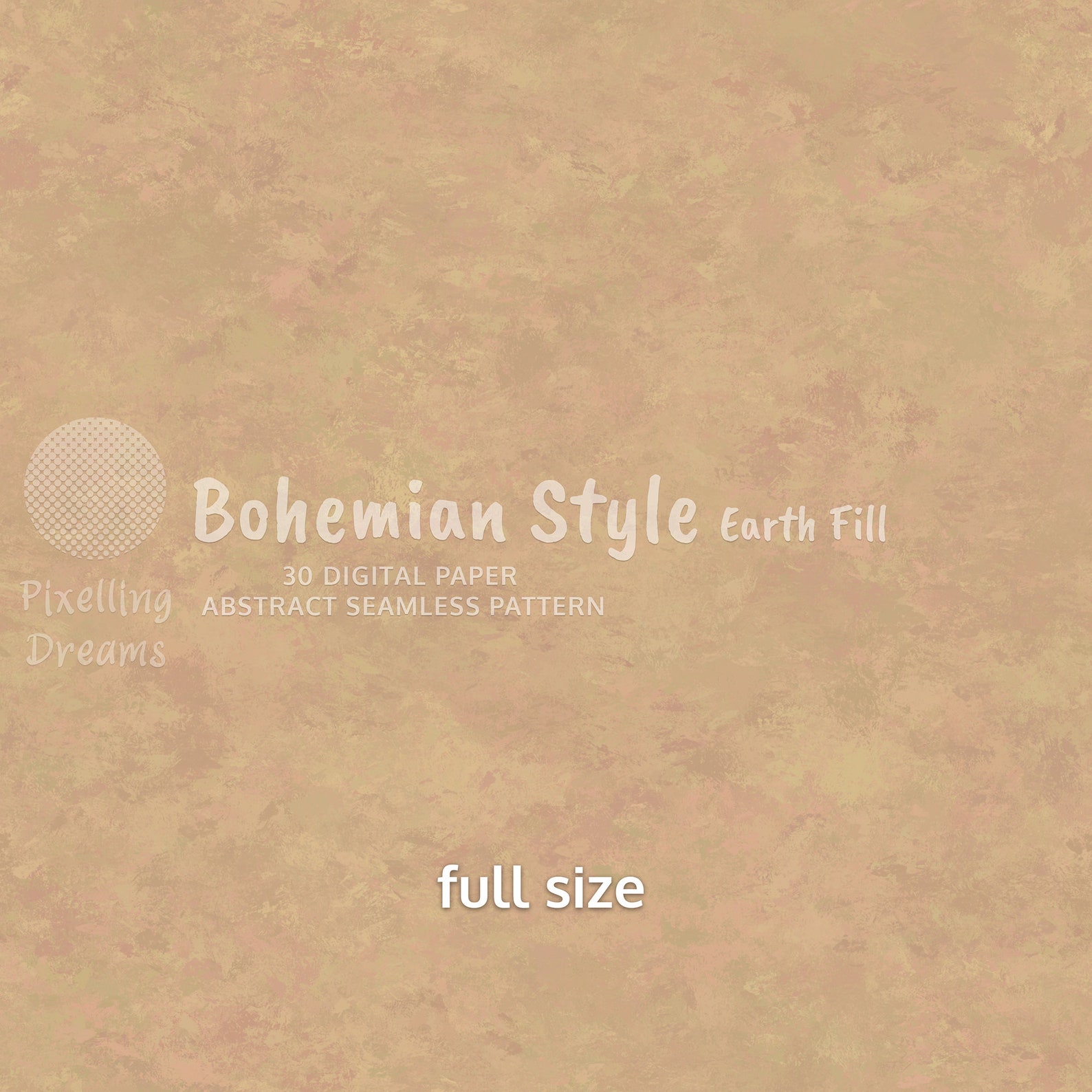 Boho Style Earth Fill Digital Paper, Abstract Nature Seamless Patterns ...