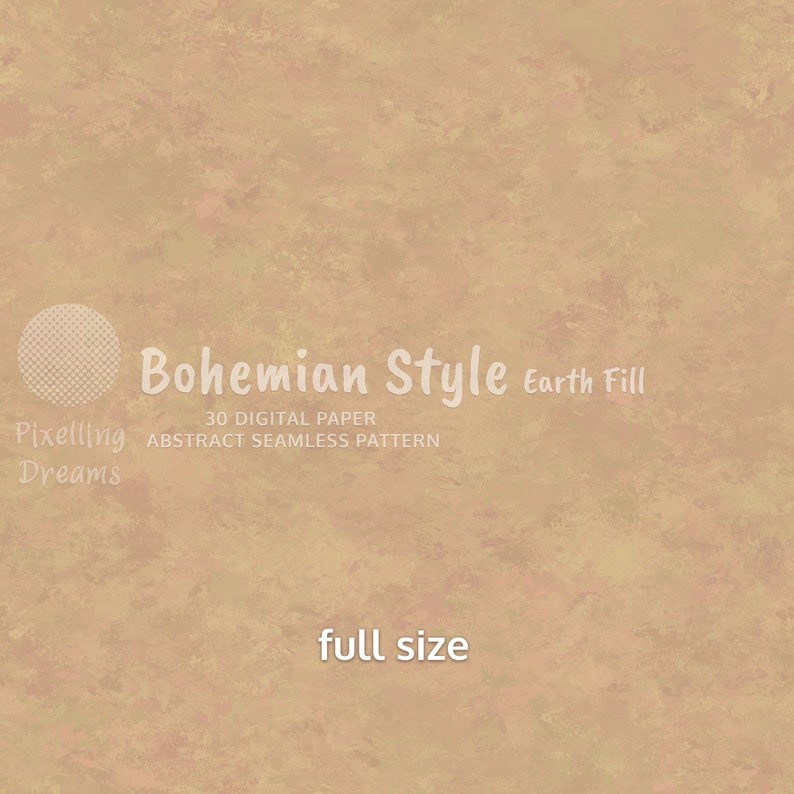Boho Style Earth Fill Digital Paper, Abstract Nature Seamless Patterns ...