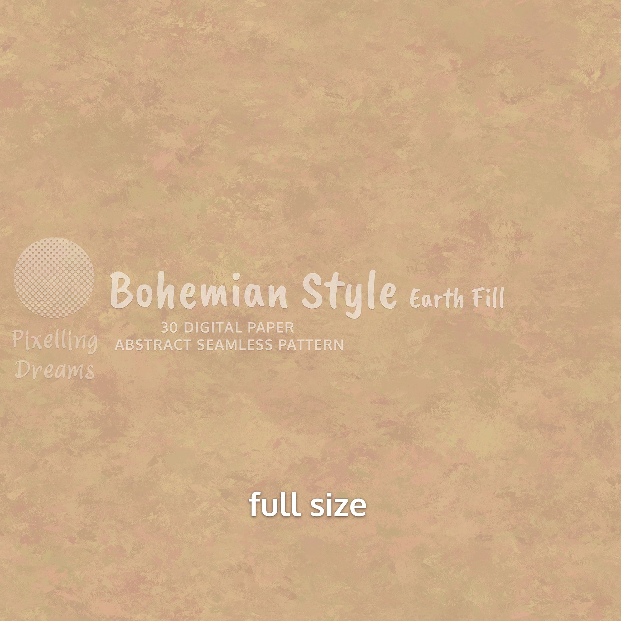Boho Style Earth Fill Digital Paper, Abstract Nature Seamless Patterns ...