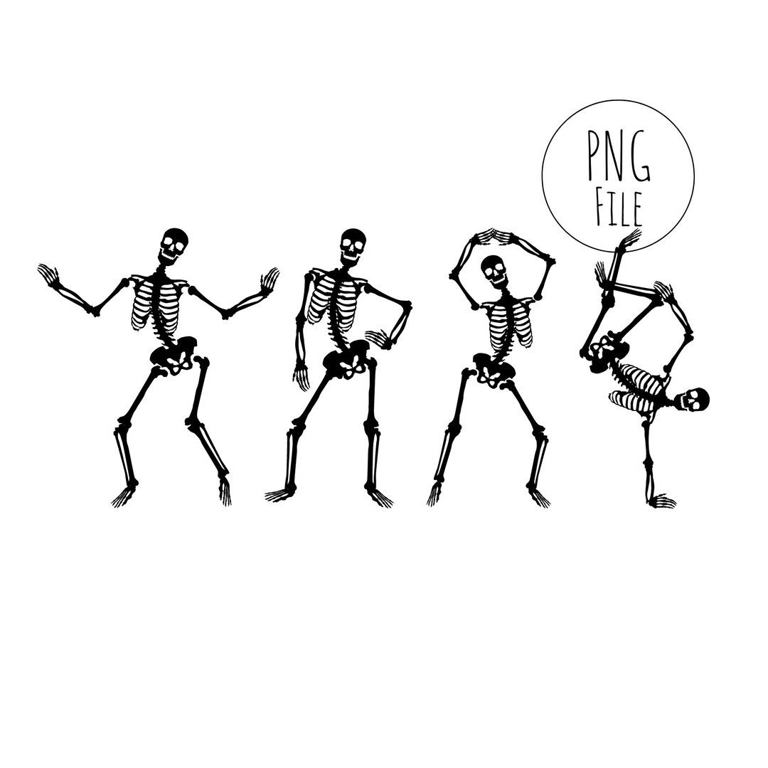 Dancing Skeletons Halloween - Etsy
