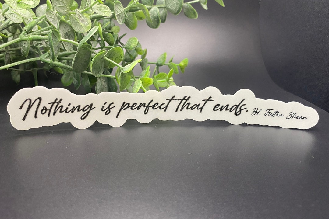 Fulton Sheen Quote Vinyl Sticker | Waterproof Catholic Decal - Etsy