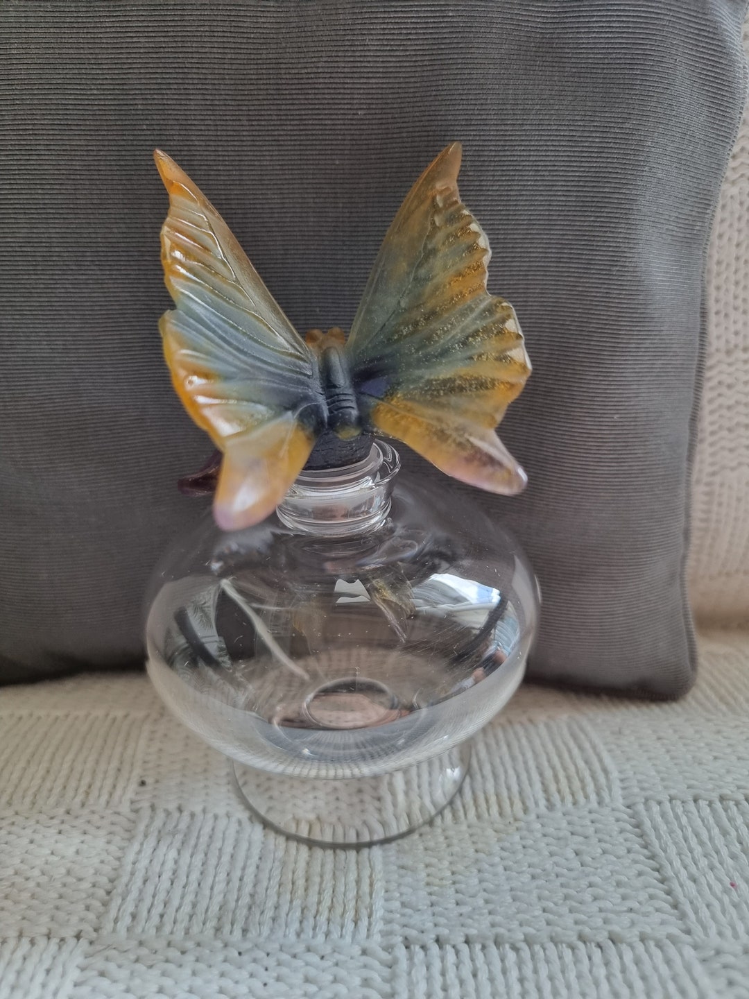 Daum Kristallen Parfumfles Met Pâte De Verre Stop Model Vlinder - Etsy