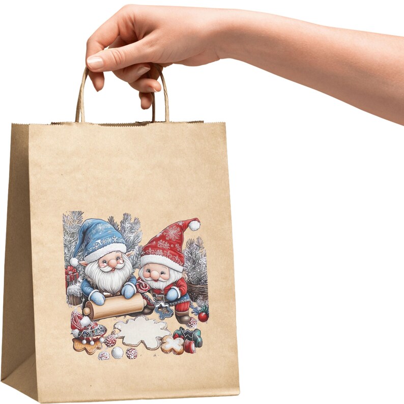 Holiday Baking Gnomes Clipart Set Fun & Festive Pngs for Your Holiday ...