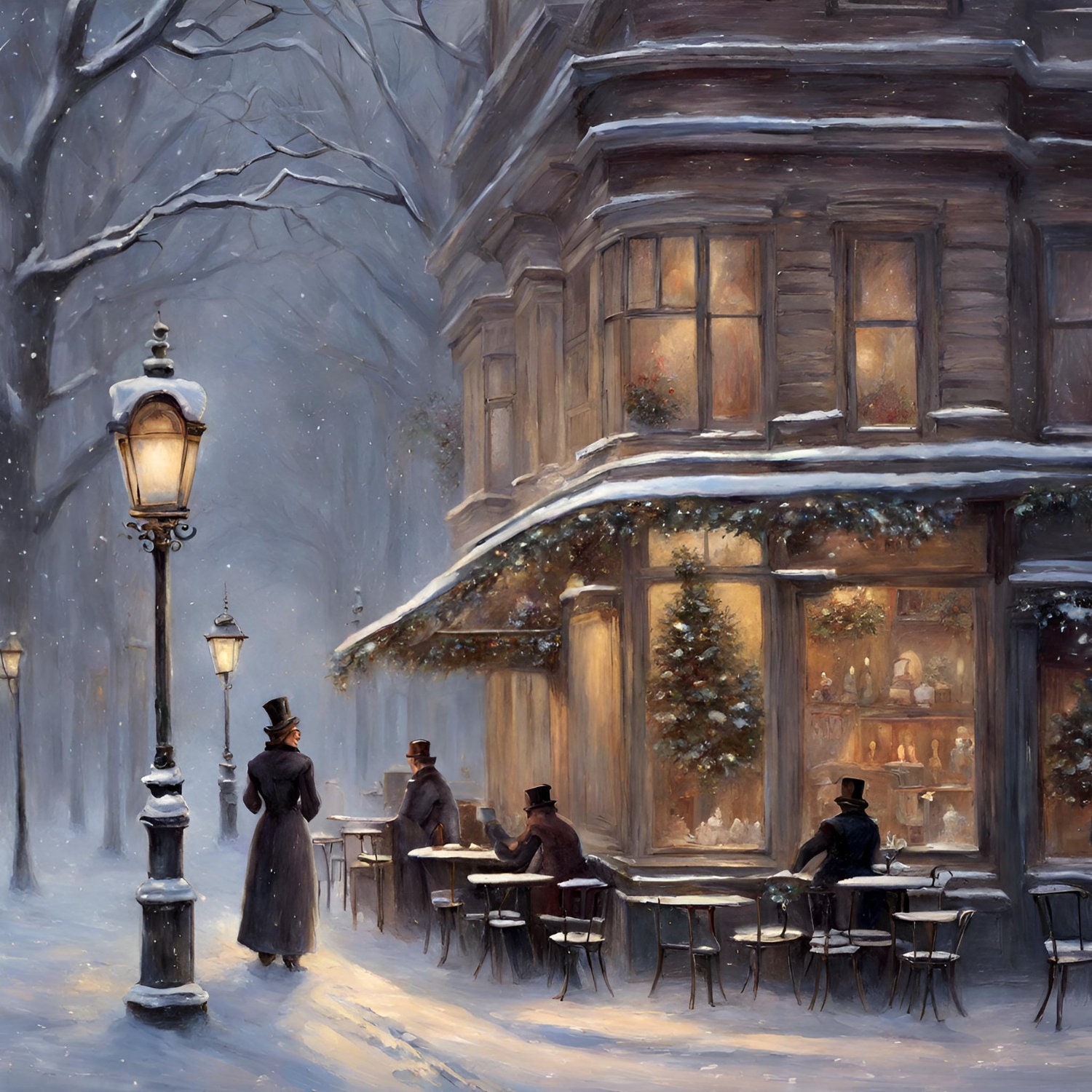 Victorian Winter Cafe Exquisite 24-piece PNG Digital Art Collection - Etsy
