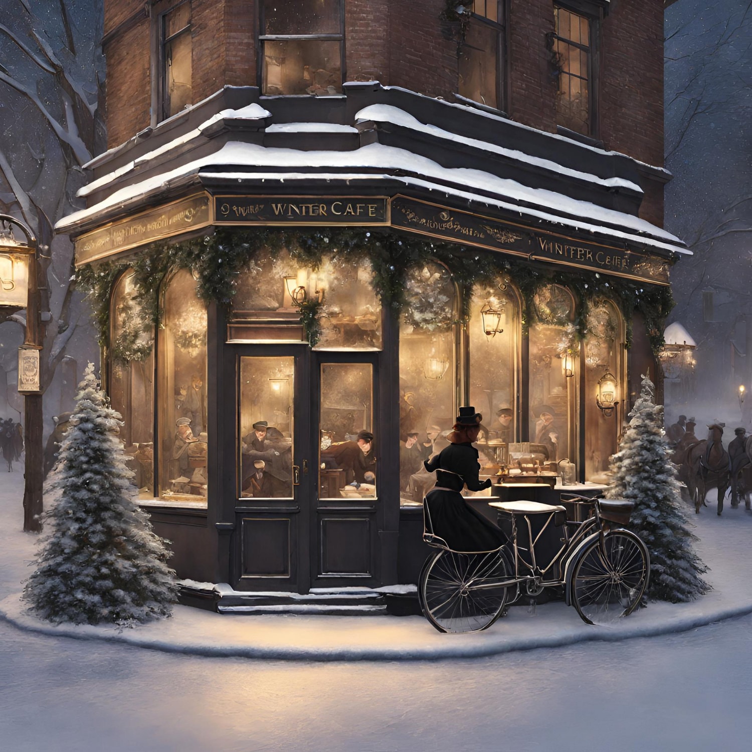 Victorian Winter Cafe Exquisite 24-piece PNG Digital Art Collection - Etsy