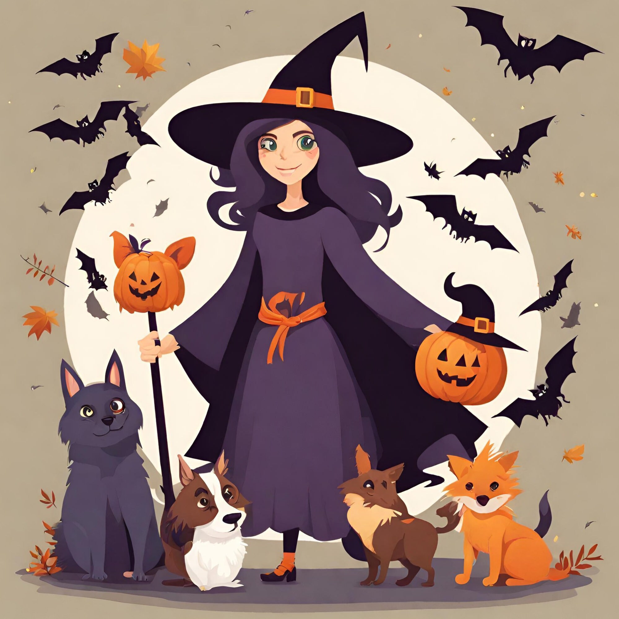 Gothic Witches Halloween Clip Art Bundle Spooky Season Pngs, Instant ...