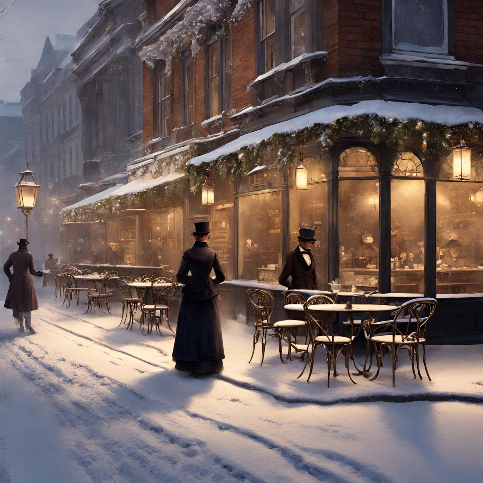 Victorian Winter Cafe Exquisite 24-piece PNG Digital Art Collection - Etsy