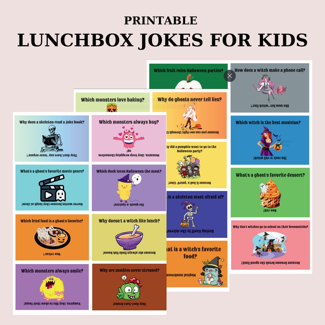 Digital Lunchbox Jokes Card for Kids School Jokes Printable Product - Etsy