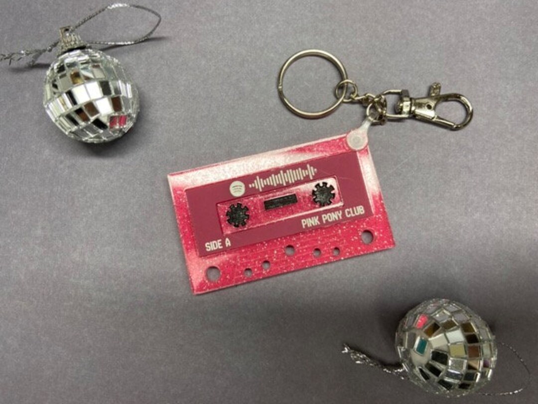 Pink Pony Cassette Single Keychain - Etsy