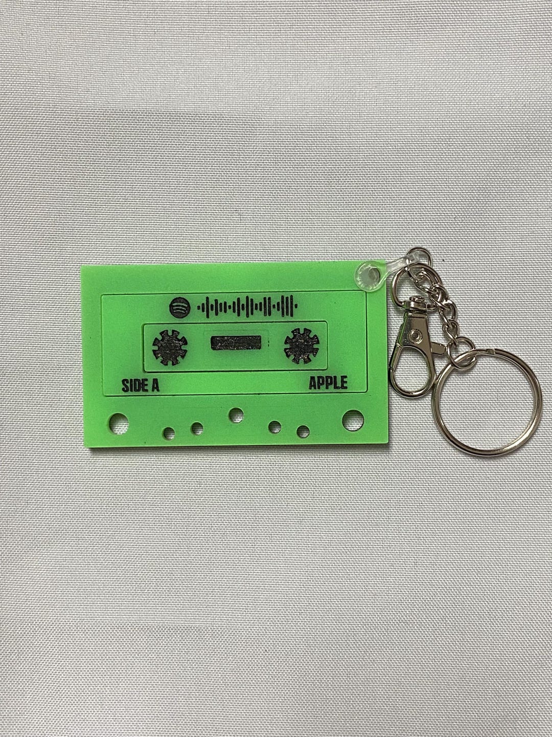 Apple Cassette Single Keychain - Etsy