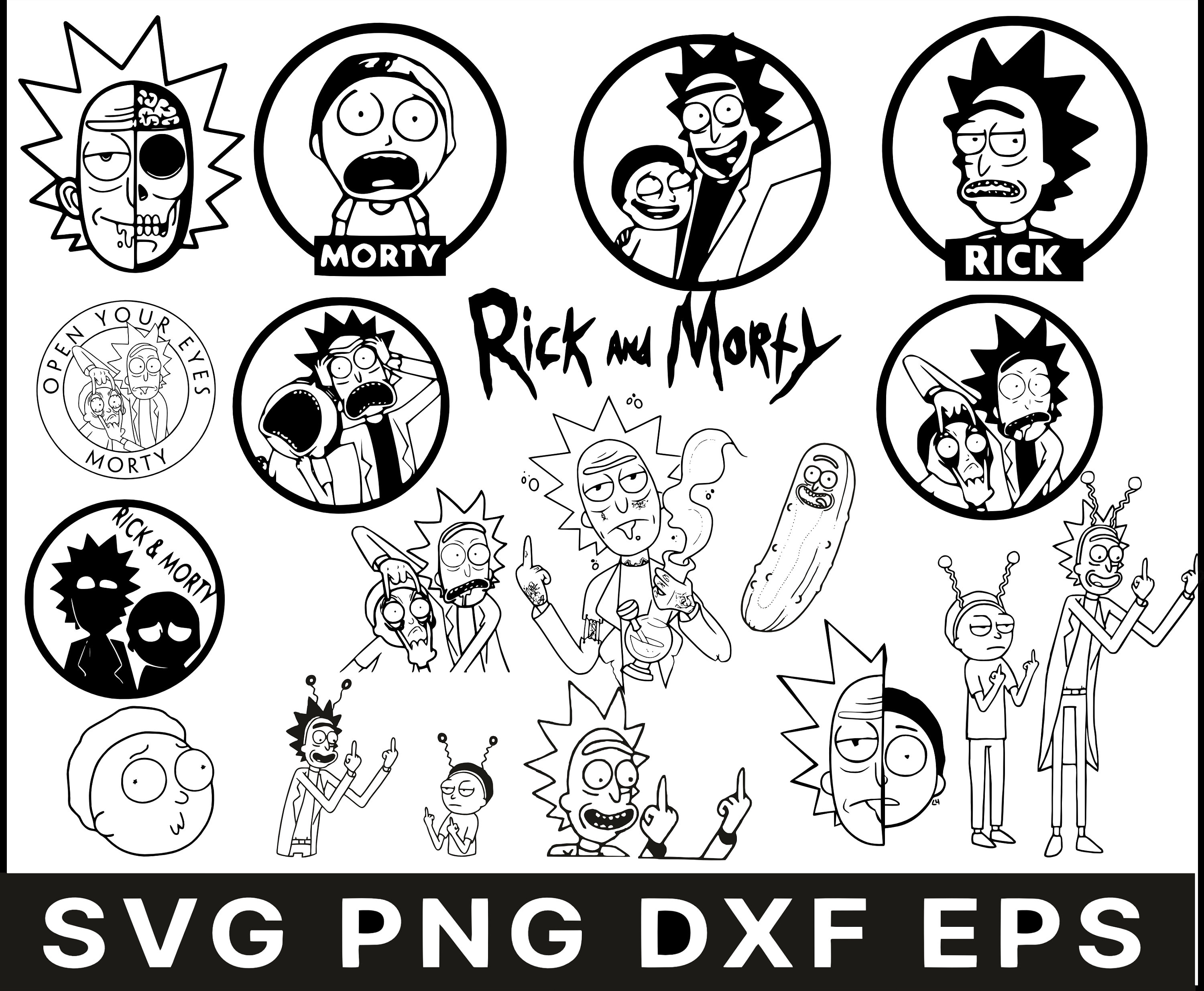 Rick and Morty SVG Bundle, SVG Rick Morty Svg Cut File, Rick and Morty ...