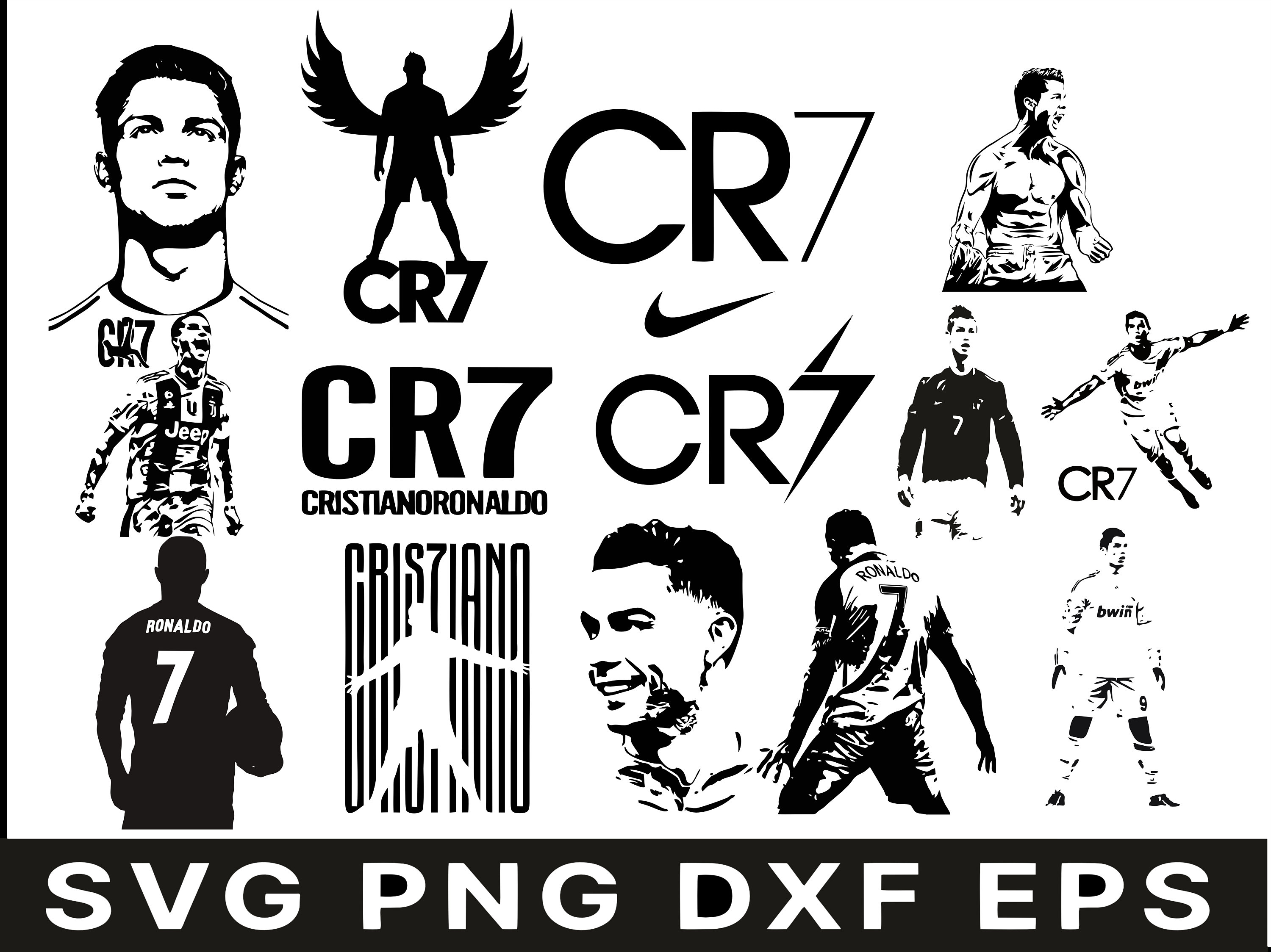 Ronaldo Svg for Cricut, Goat Svg, Ronaldo Png, Football Svg, Digital ...
