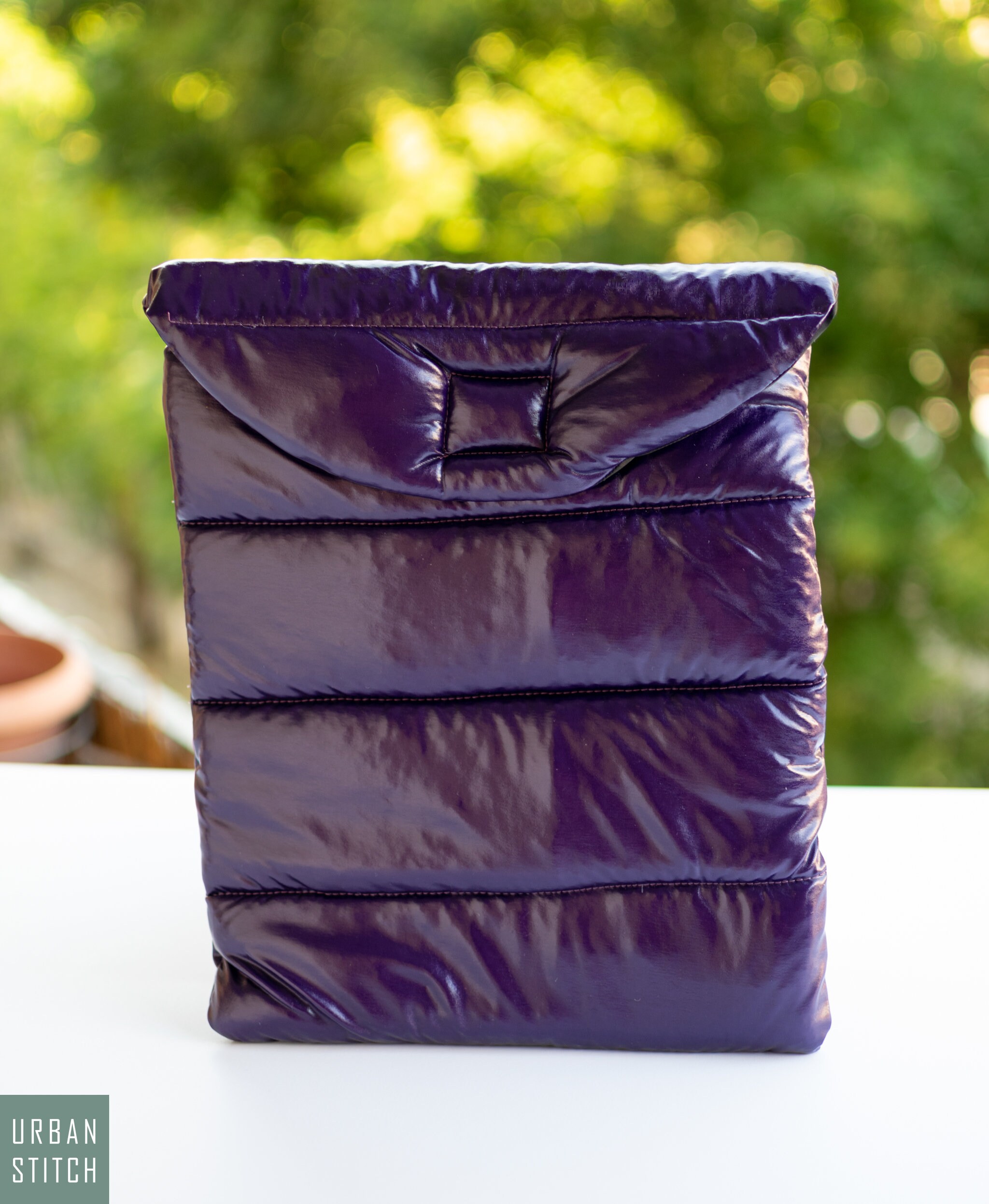 Puffer Laptop Sleeve, Purple Vinyl MacBook Sleeve, Puffy iPad Sleeve ...