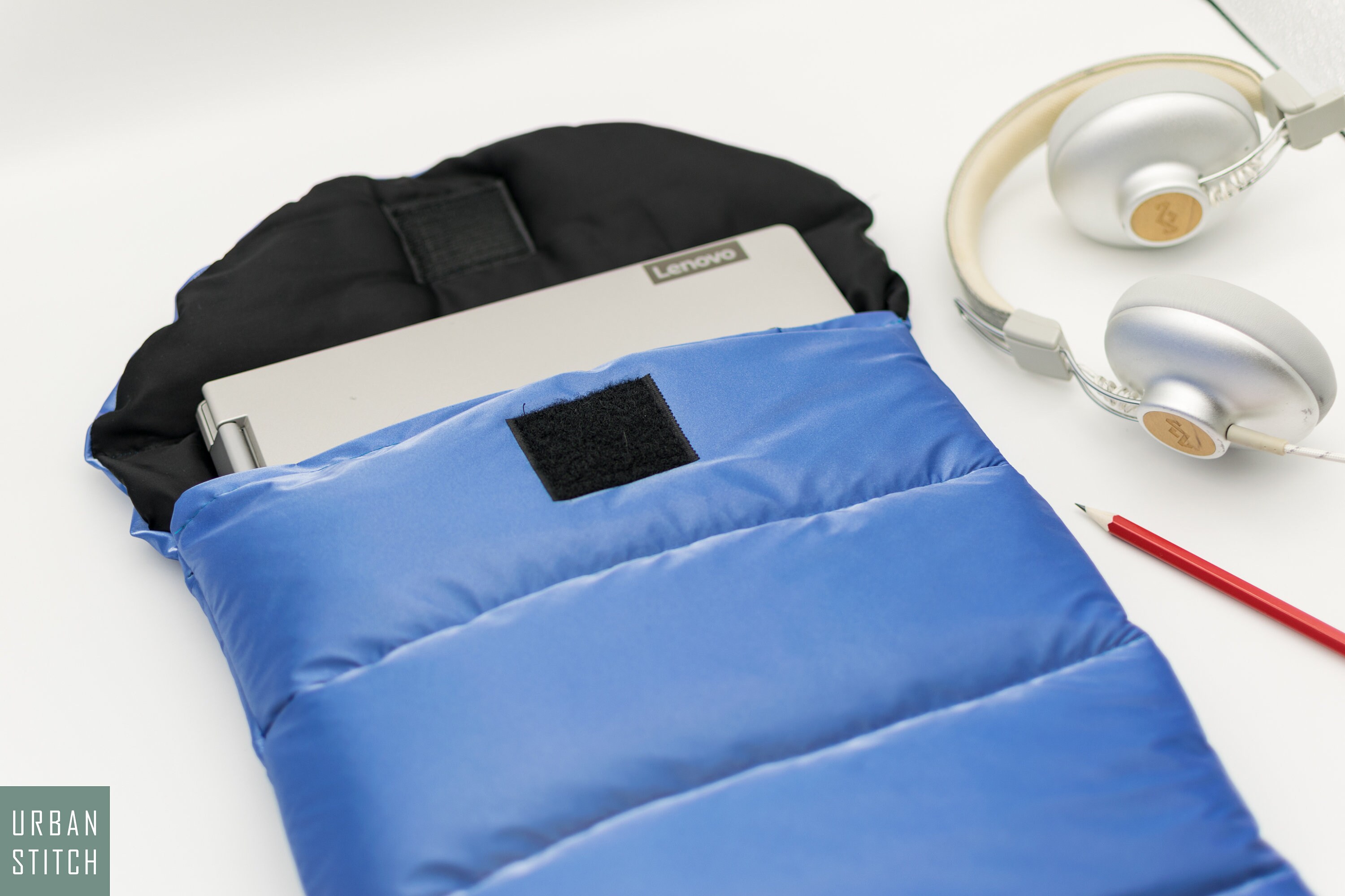 Blue Vinyl MacBook Sleeve, Puffer Laptop Sleeve, Puffy iPad Sleeve ...