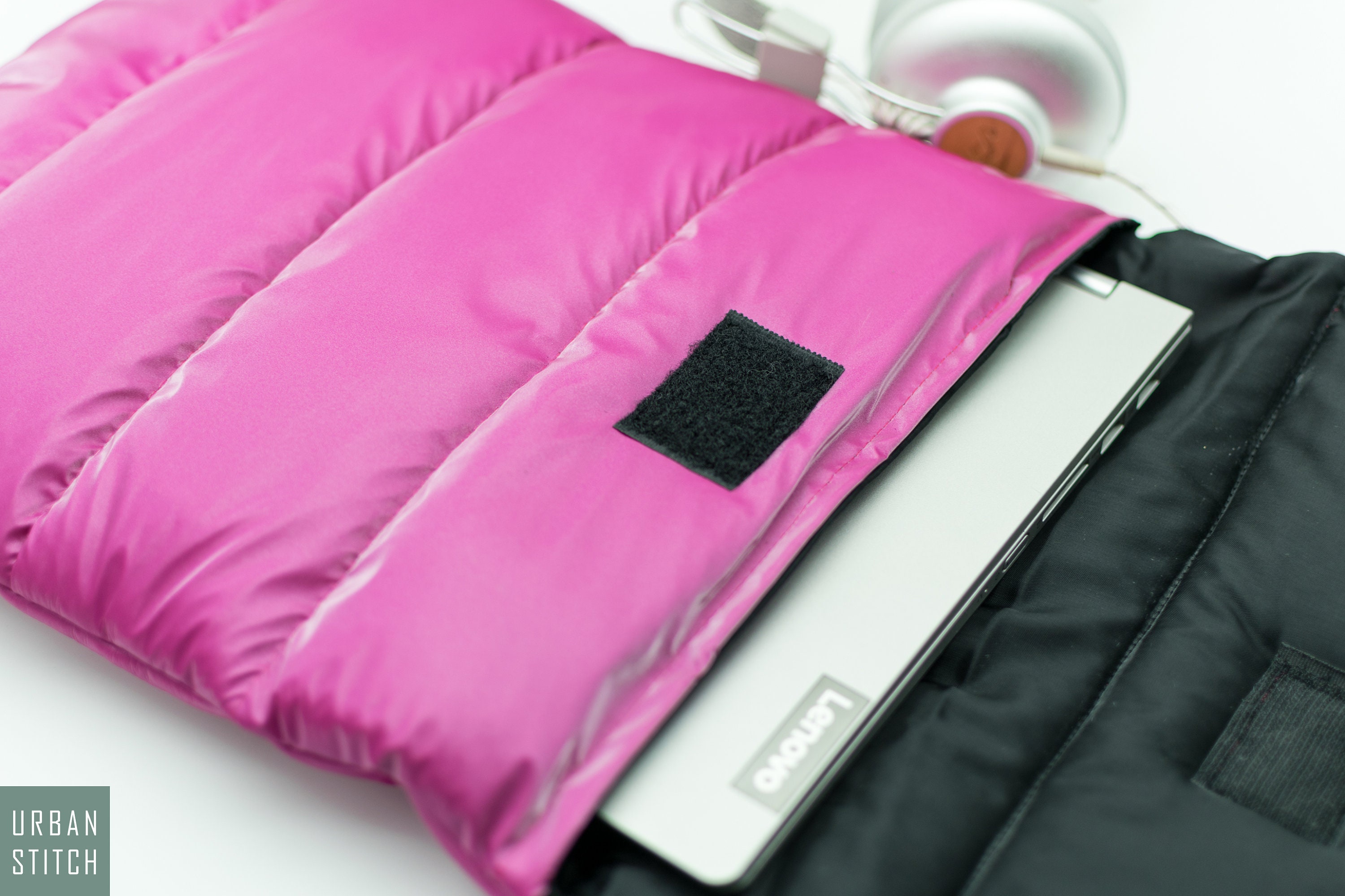 Pink Vinyl MacBook Sleeve, Puffer Laptop Sleeve, Puffy iPad Sleeve ...
