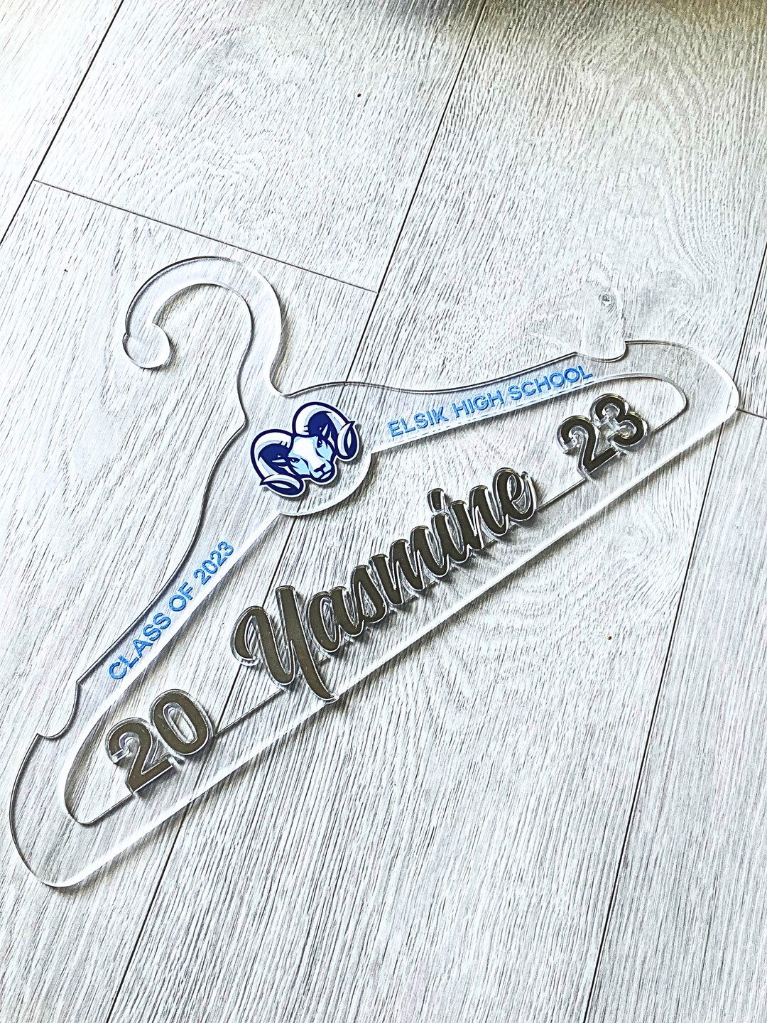 Acrylic Graduation Gown Hanger Mirror Graduation Hanger Custom ...