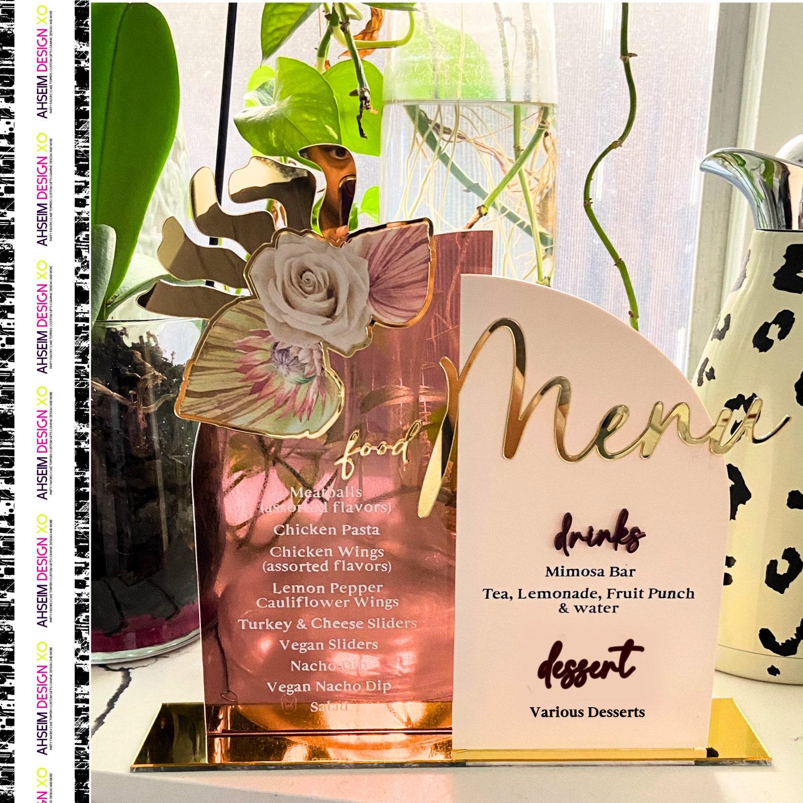 Acrylic Menu Sign Party Sign Acrylic Sign Bar Menu Sign Acrylic Signage ...