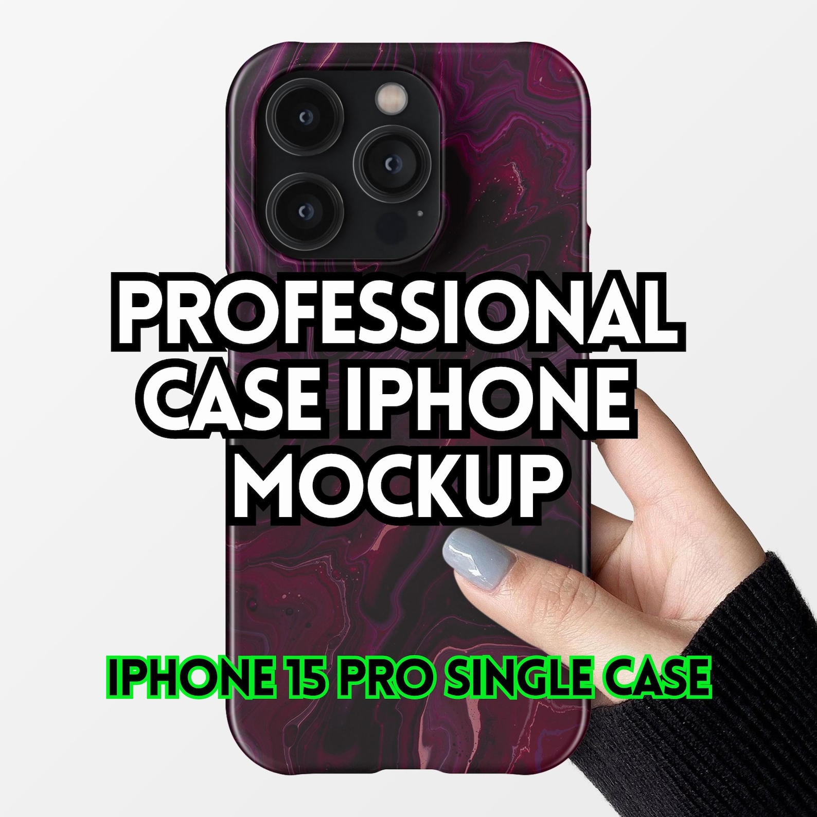 Professional Mockup iPhone 15 Pro Cases for Your Print on Demand ...